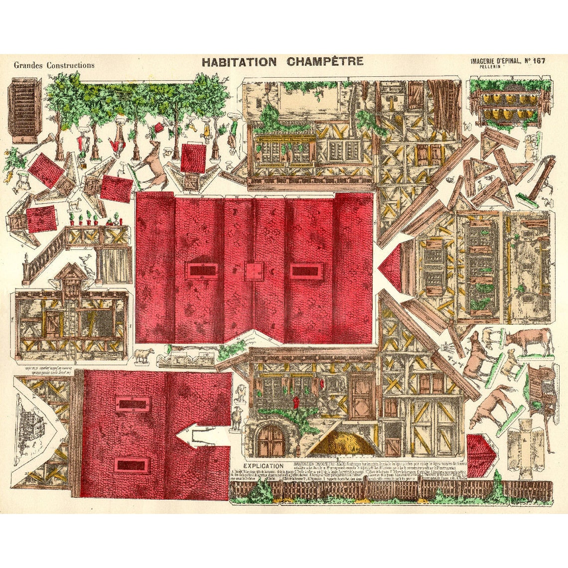 5x Stunning Vintage PAPER MODEL BUILDINGS Printable Toy | Etsy UK