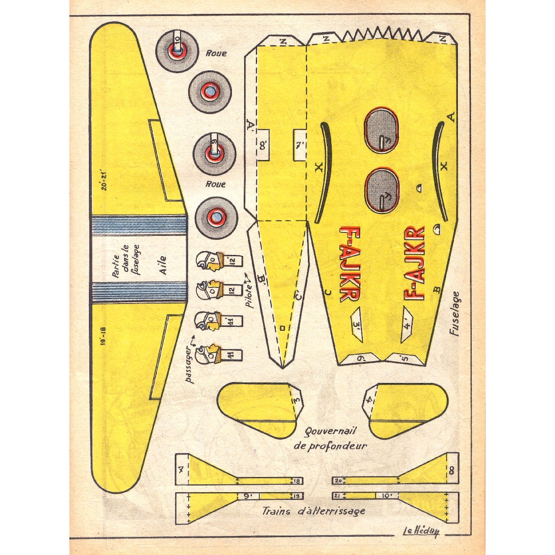 6x Vintage Paper Model PLANES Printable Sheets Print - Etsy UK