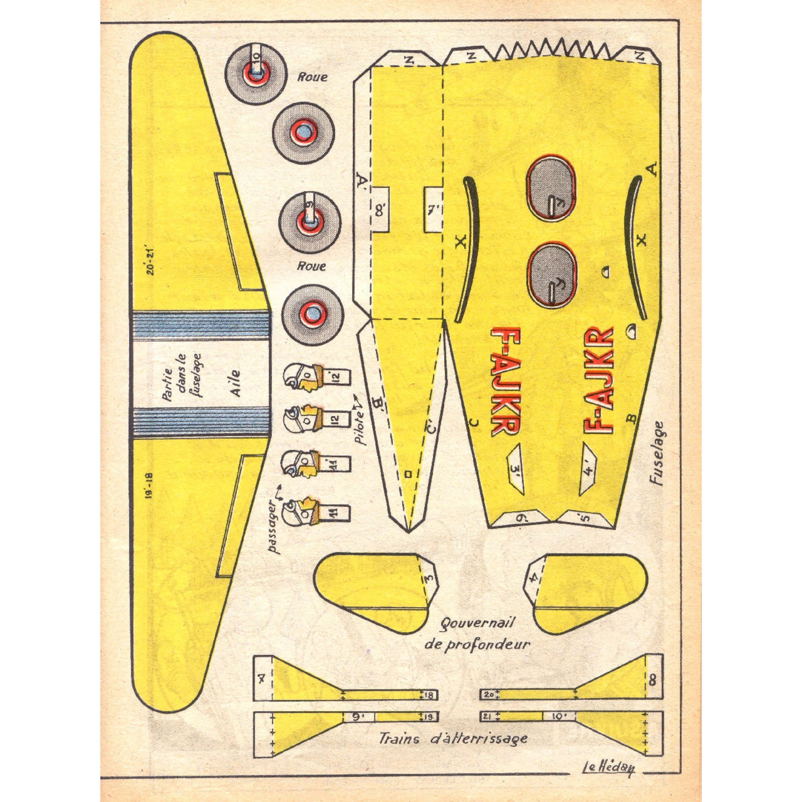 6x Vintage Paper Model PLANES Printable Sheets Print - Etsy UK