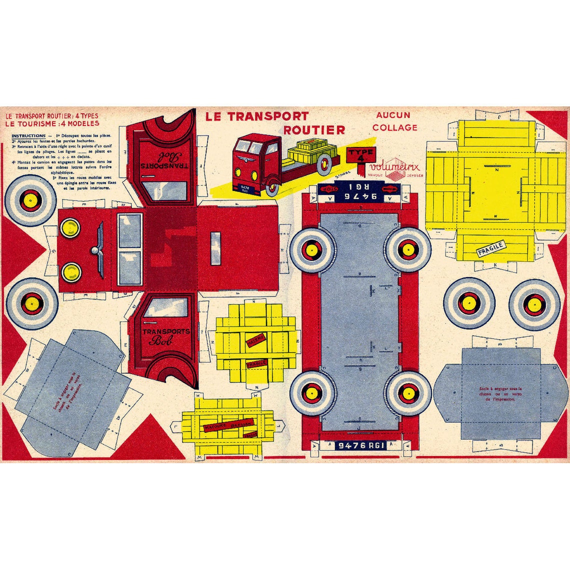 15x Wonderful Vintage Paper Model Commercial VEHICLES Print - Etsy UK