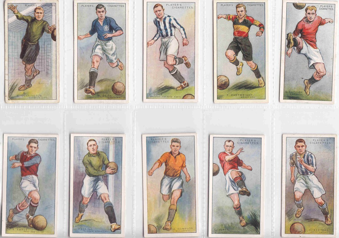 C1929 FOOTBALLERS 1928-9 (2nd Series) Complete Set of 25x ORIGINAL ...