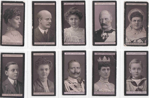 C1903 PORTRAITS of EUROPEAN ROYALTY Original Cigarette - Etsy