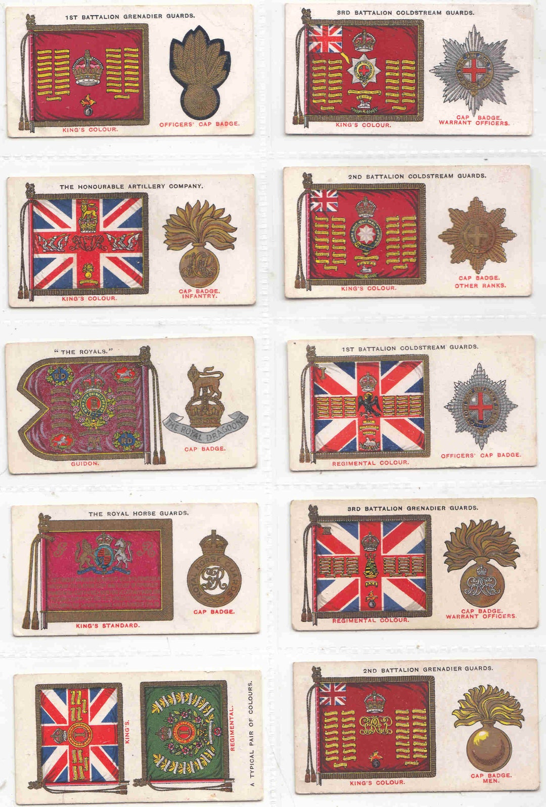 1930s Regimental Standards & Cap Badges: Complete Set of 50 Original ...