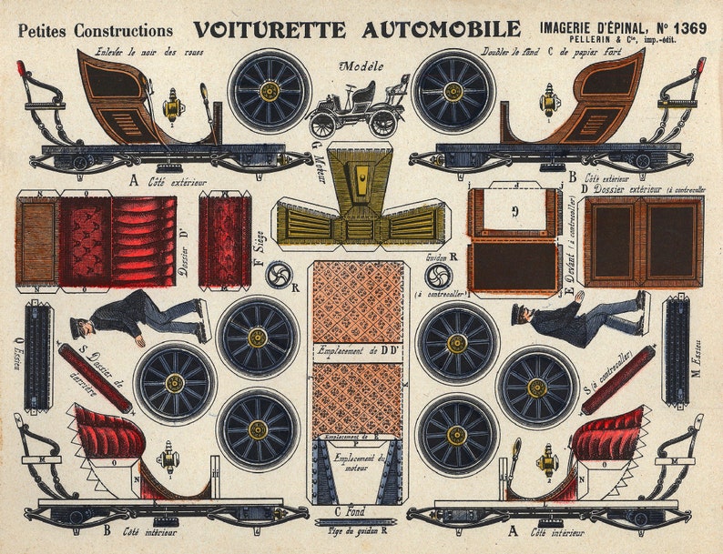 VINTAGE PAPER TOYS Models 750x Printable Template Images Vols - Etsy Canada