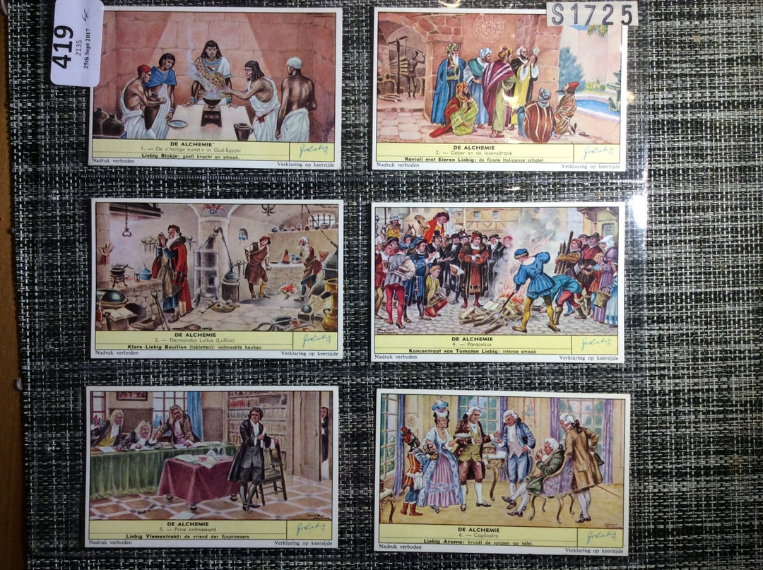 Vintage Liebig Trade Cards COMPLETE SET of 6 - No. S1725 'alchemy' - Etsy