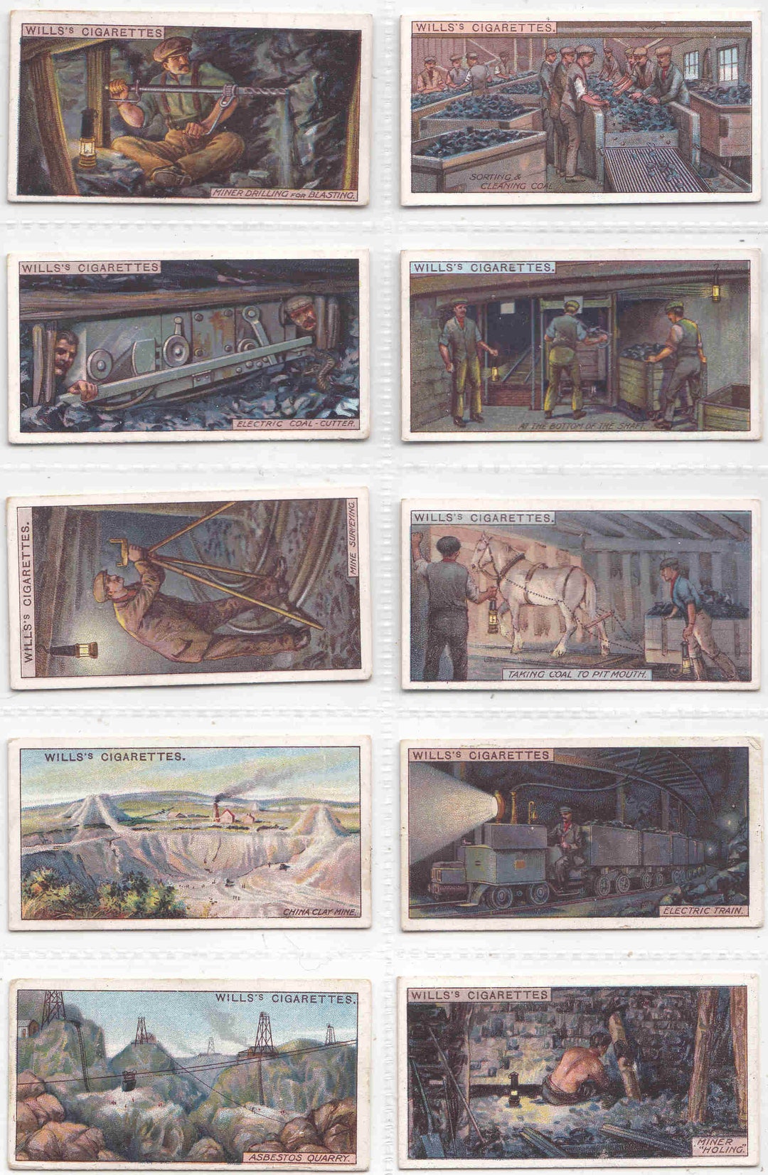 C1916 MINING Complete SET of 50x Original Cigarette / Tobacco Cards ...