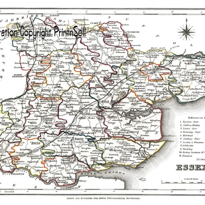 Old Essex Maps - Etsy UK
