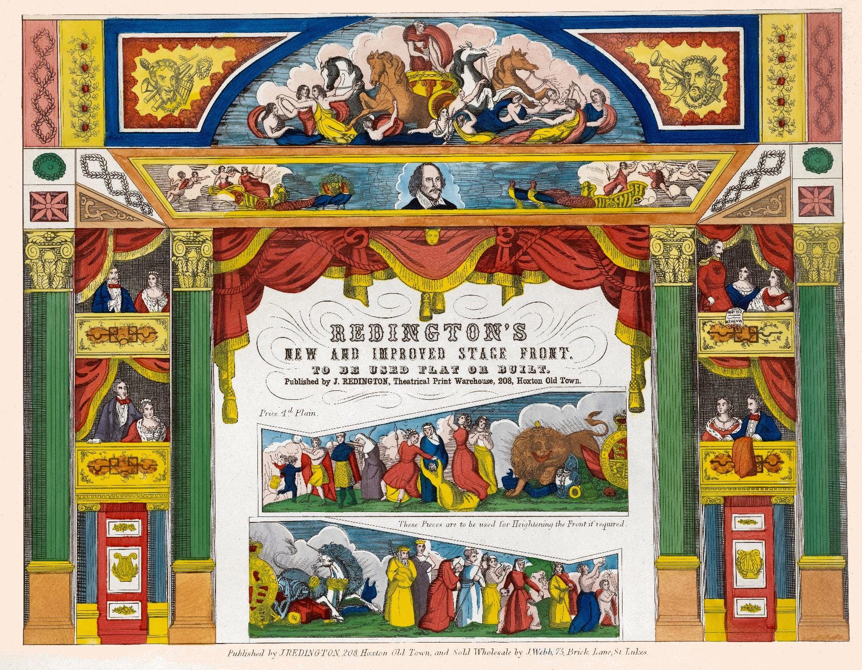 160 PROSCENIUM / STAGE FRONT Antique Toy Model Theatre Kits. Hi-res ...