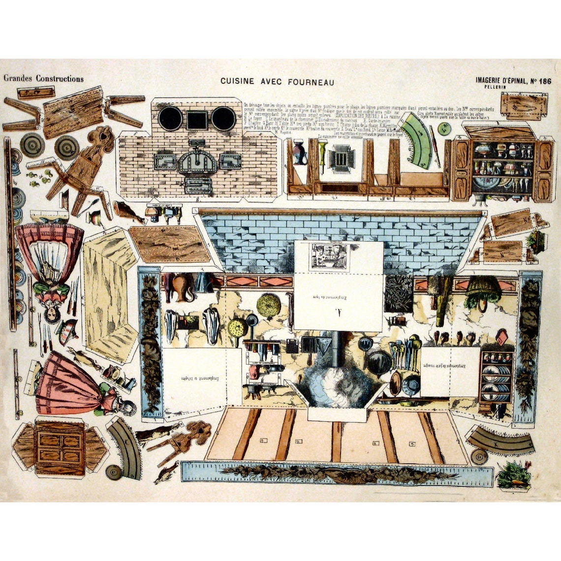 5x Vintage Paper Model DIORAMAS Printable Sheets Print - Etsy