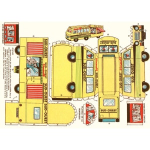 15x Wonderful Vintage Paper Model Commercial VEHICLES - Print, Cut-out ...