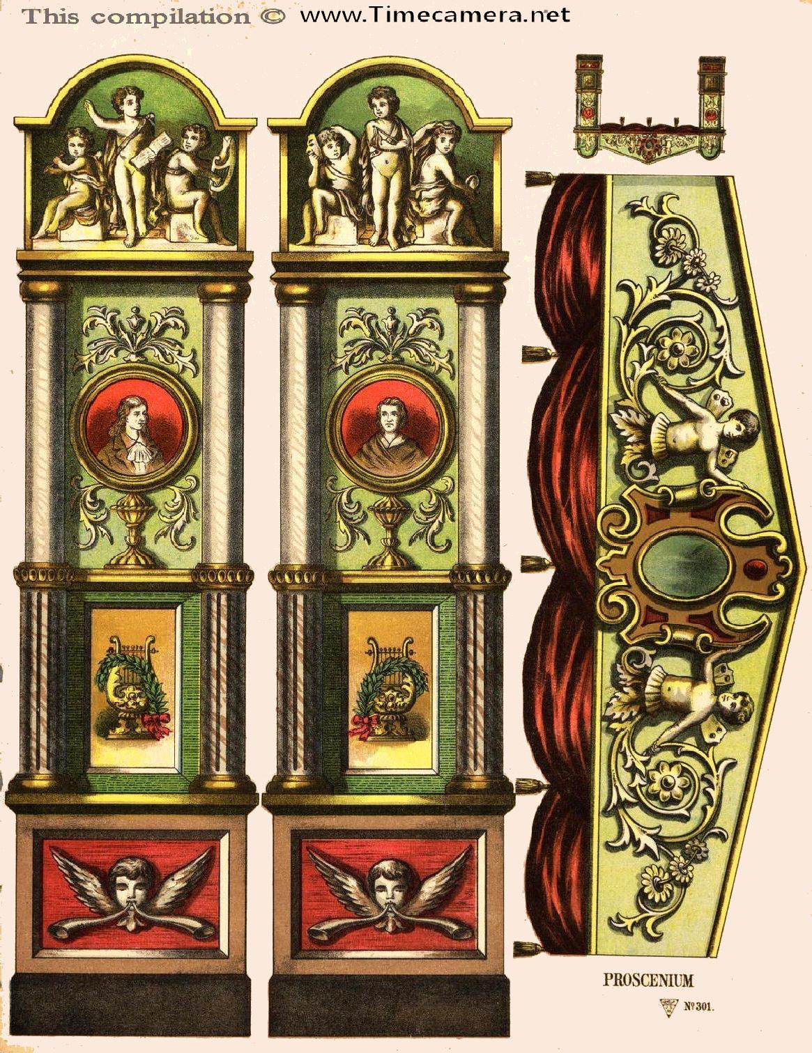 160 PROSCENIUM / STAGE FRONT Antique Toy Model Theatre Kits. Hi-res ...