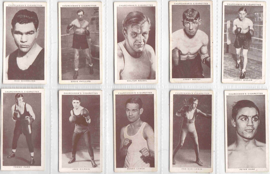 C1938 BOXING PERSONALITIES ORIGINAL Cigarette /tobacco Cards X 10 by ...