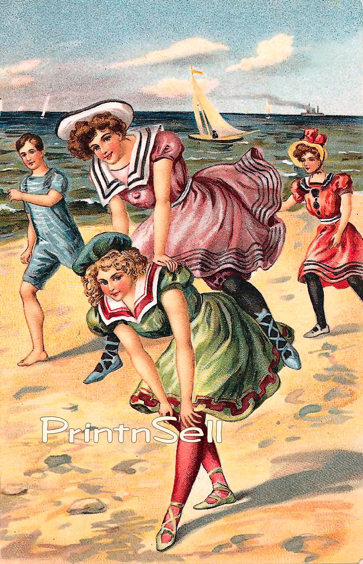 45x Vintage BATHING BEAUTIES Printable Postcard Images DOWNLOAD - Etsy