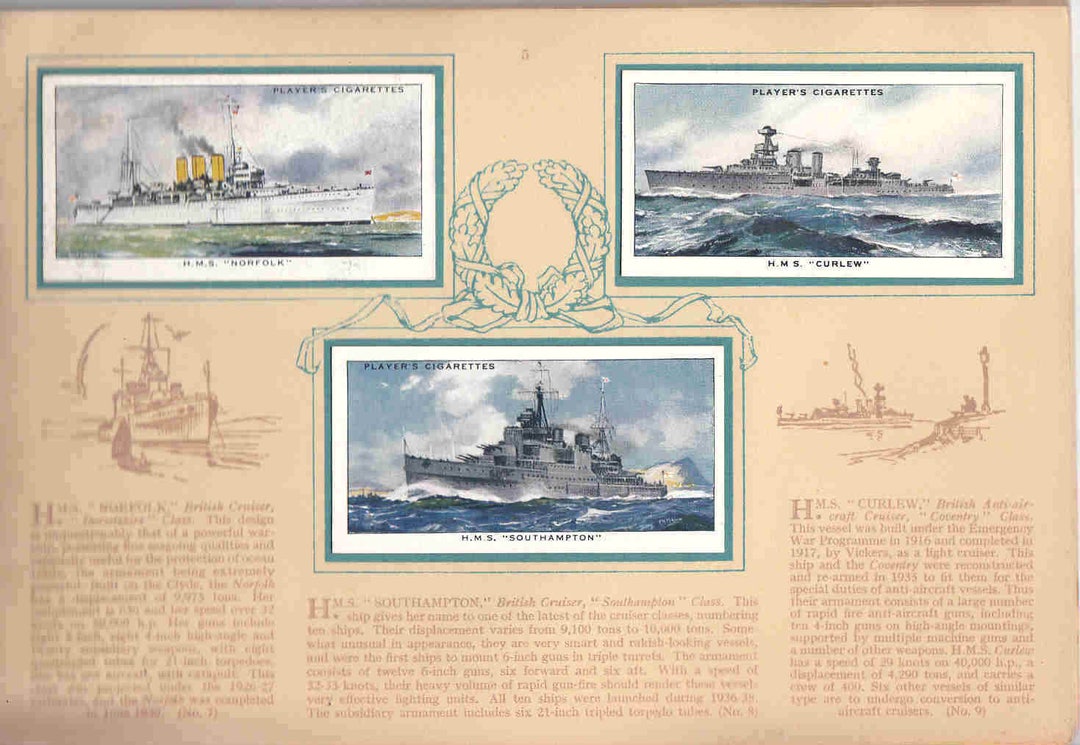 C1939 MODERN NAVAL CRAFT Complete Album of 50x Original - Etsy