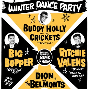 Print Your Own Vintage BUDDY HOLLY POSTERS 5x Pop Rock Music Concert ...