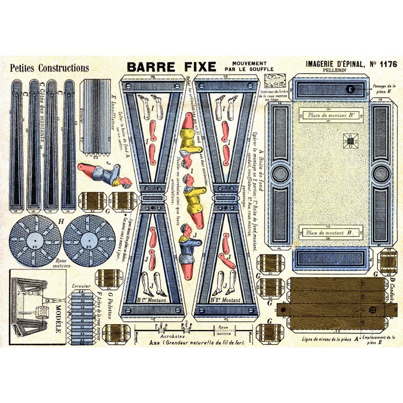 5x Stunning Vintage PAPER MODEL BUILDINGS Printable Sheet | Etsy