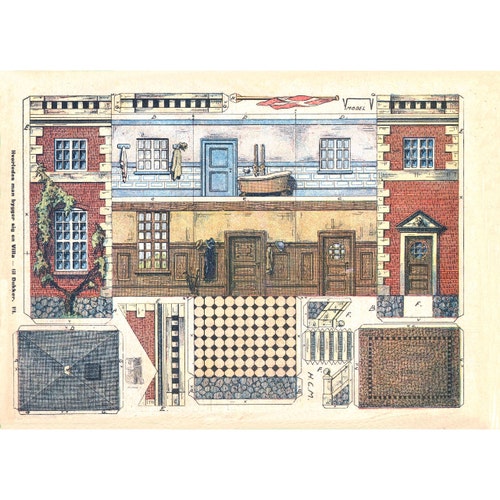 Printable PAPER Doll HOUSE Backgrounds Set Pdf Instant - Etsy