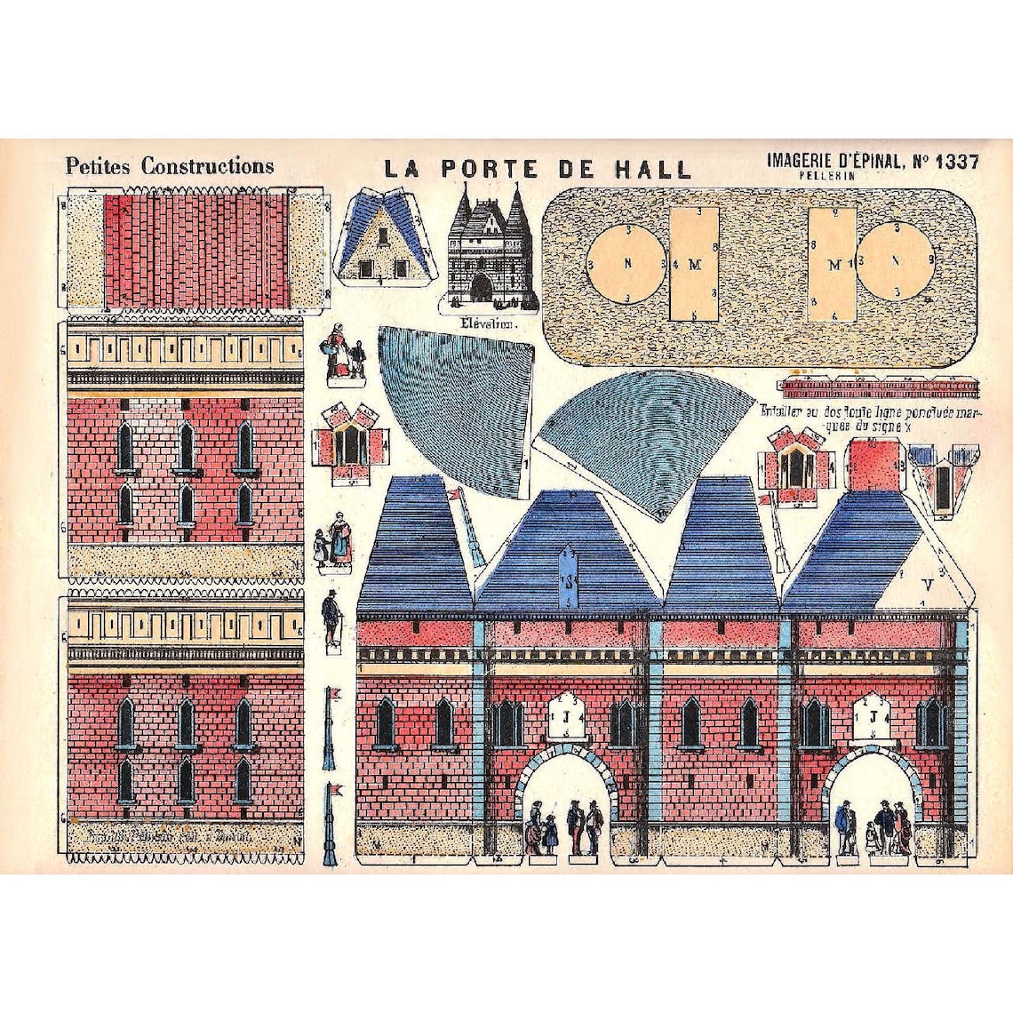 Vintage Paper Model Buildings Kit: Printable Scans (group 3 Download ...