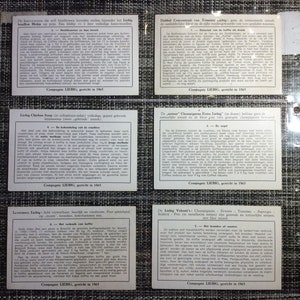 Vintage Liebig Trade Cards COMPLETE SET of 6 - No. S1727 'history of ...