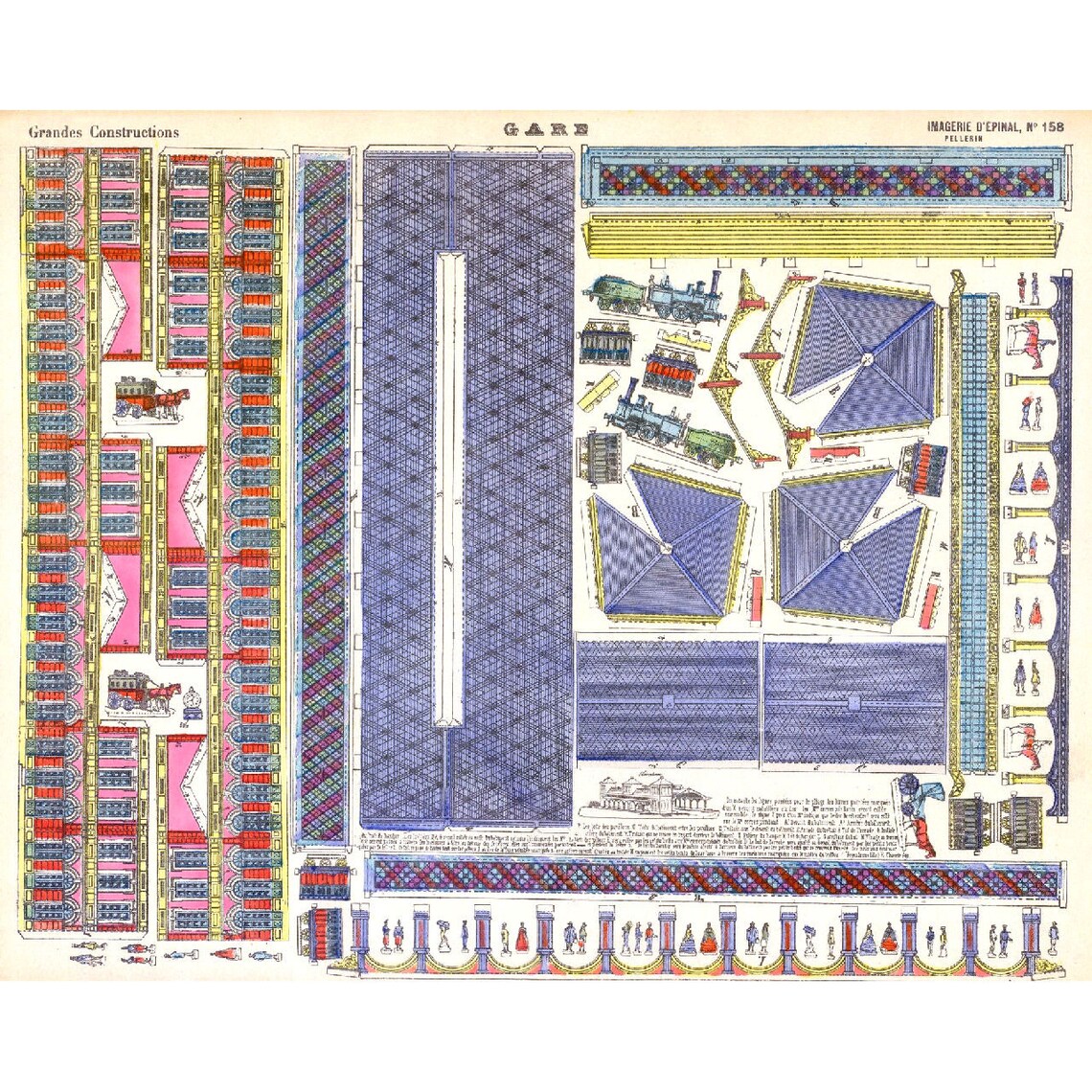 5x Marvelous Vintage PAPER MODEL BUILDINGS Printable Sheet | Etsy