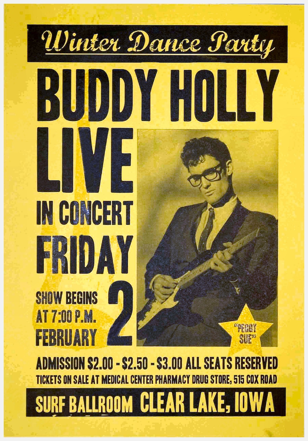 Print Your Own Vintage BUDDY HOLLY POSTERS 5x Pop Rock Music Concert ...