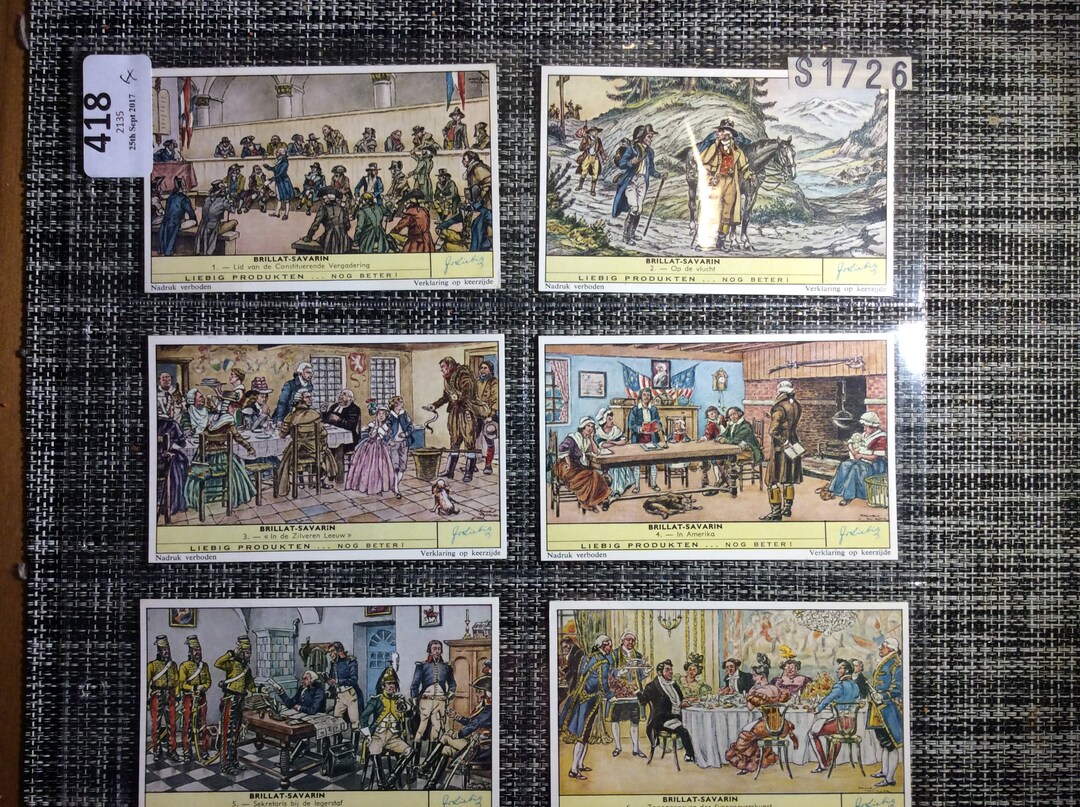 Vintage Liebig Trade Cards Complete Set of 6 - No. S1726 "brillat ...