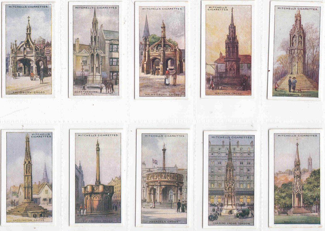 C1923 FAMOUS CROSSES Complete Set of 25x Original Cigarette / Tobacco ...