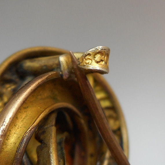Antique Victorian Lovers Knot Pin Gold Filled Signed … - Gem