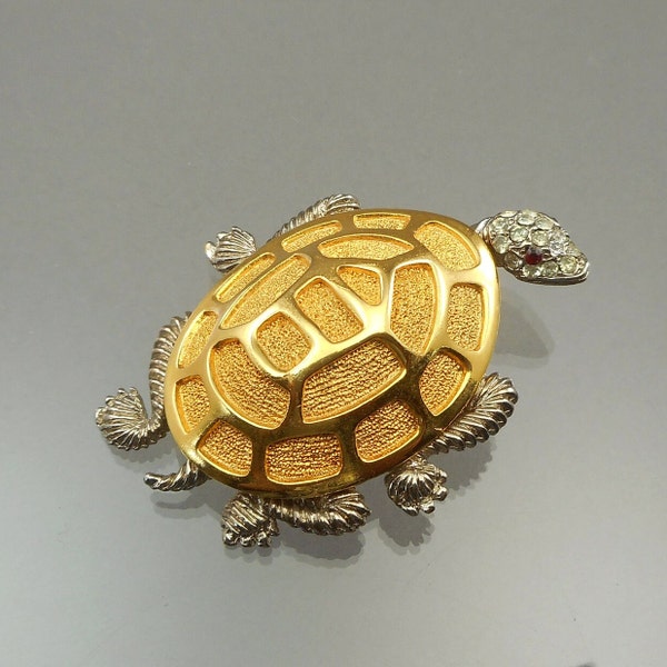 Silver Turtle Brooch - Etsy