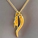 Men’s Stainless Steel Gold Mono Cornuto Pendant Necklace Hand Horn Men ...