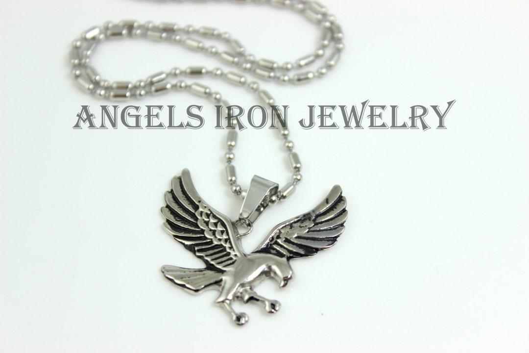Eagle Necklace Stainless Steel Chain Men Bird Pendant High Qaulity ...