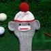 Grey Sock Monkey Golf Club Cover - Etsy Canada