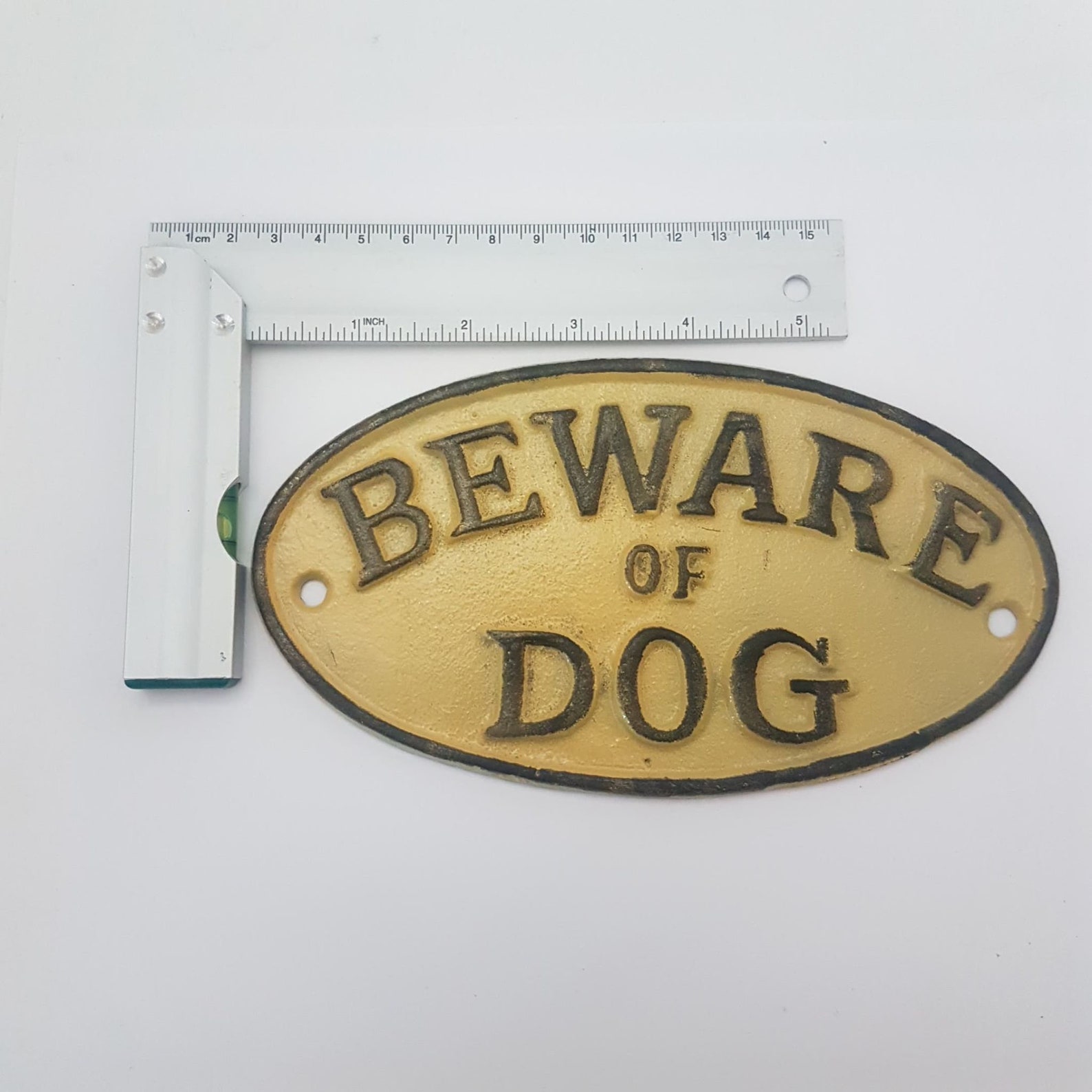 Cast Iron Beware of Dog Sign - Etsy