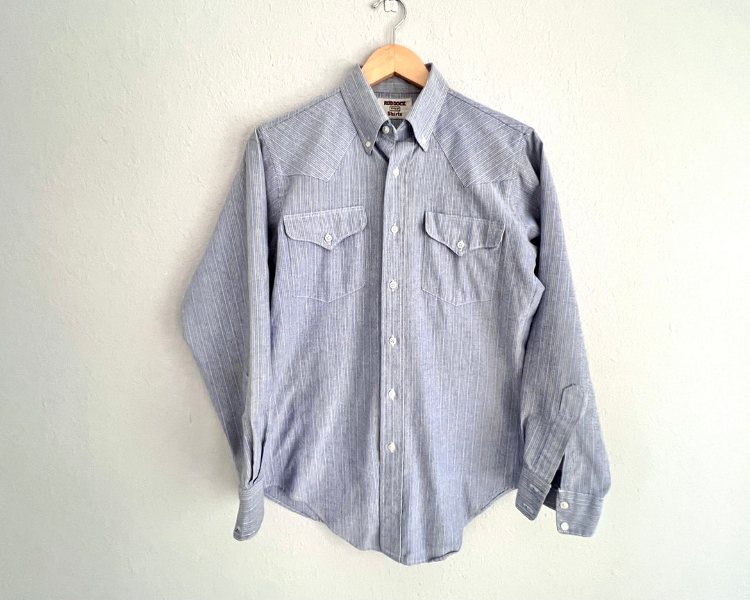 Ruddock Shirts Made in USA Western Pinstripe Button Shirt - Etsy