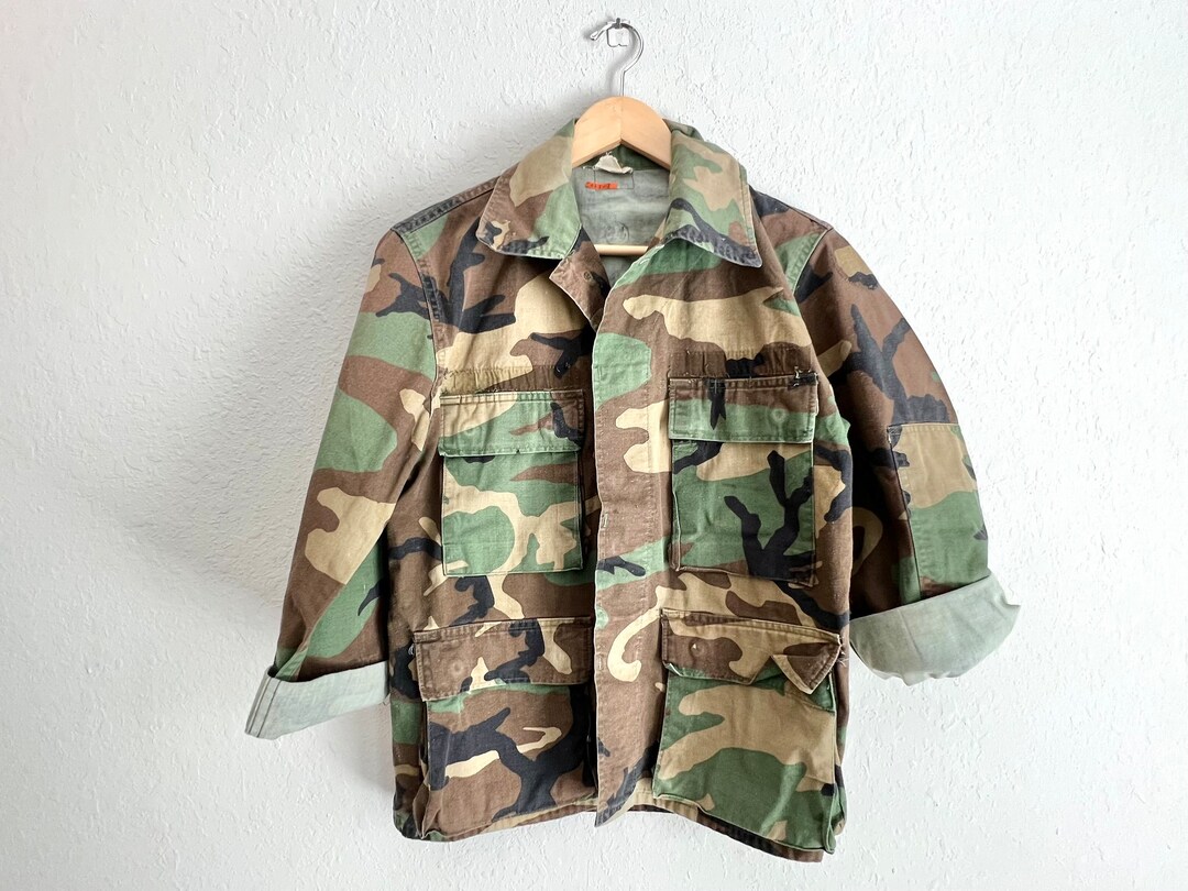 Vintage Men's Camo Camouflage Utility Jacket Shacket - Etsy
