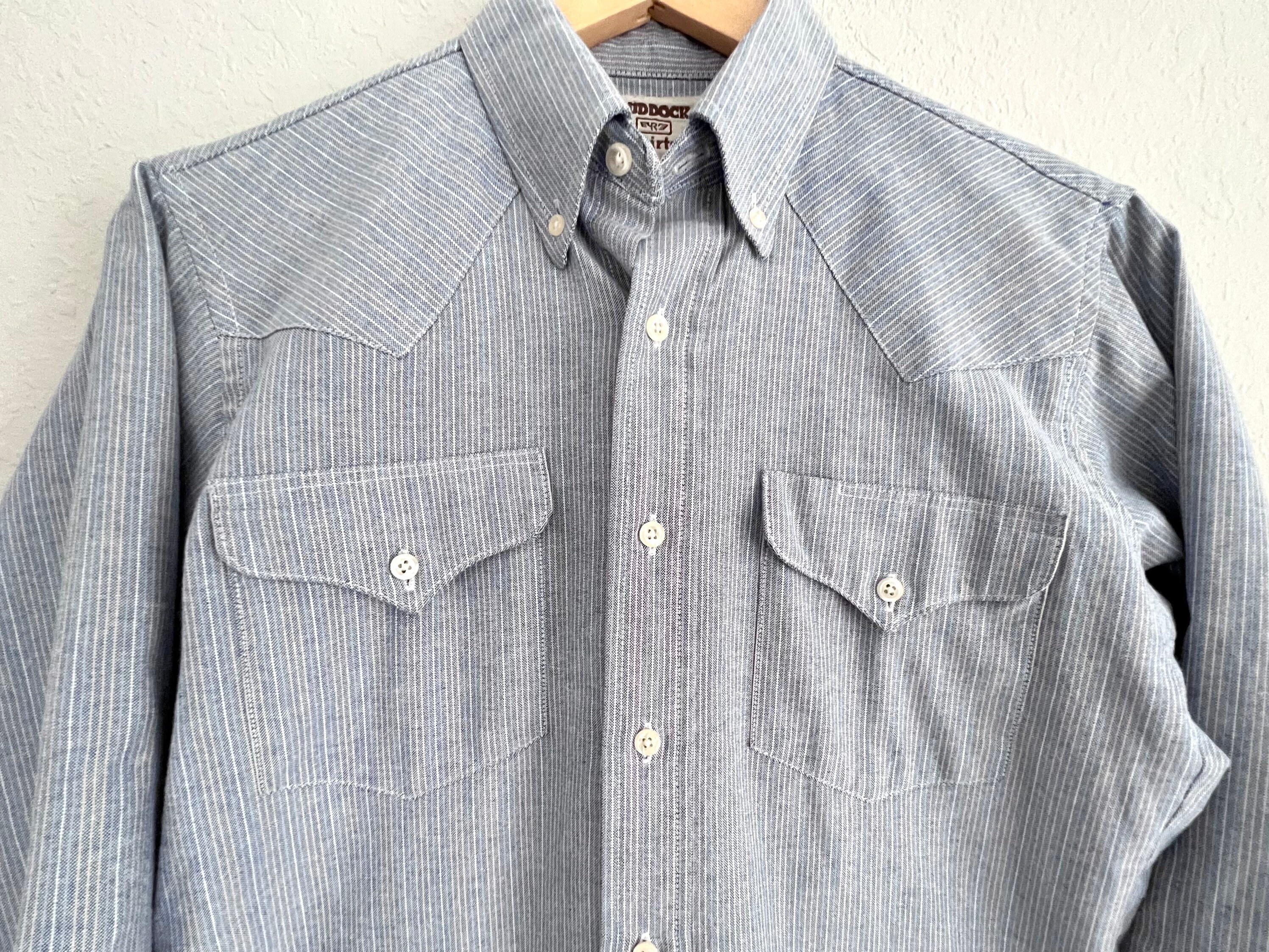 Ruddock Shirts Made in USA Western Pinstripe Button Shirt - Etsy