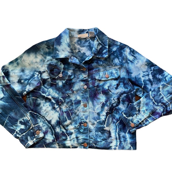 Tie Dye Denim Jacket - Etsy