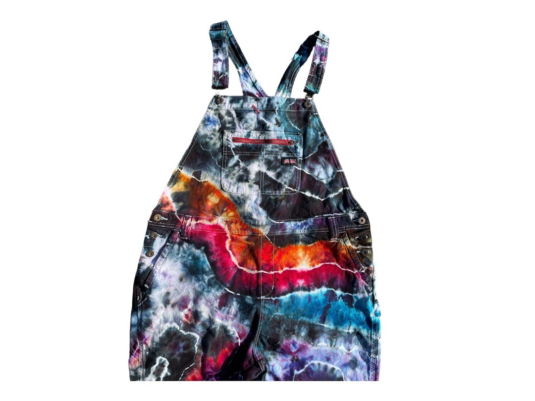 Geode Tie-dye Overalls / XL / Dickies / Bibs / Coveralls / Colorful ...