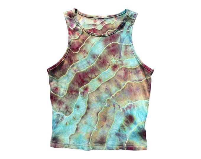 Geode Tie Dye Crop Top / Small / Earthy / Hand Dyed / Stretch / Comfy ...