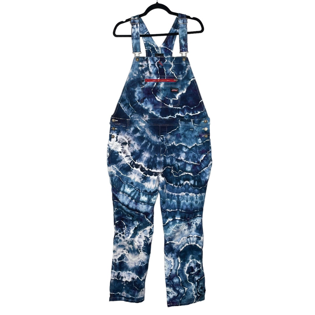 Geode Tie-dye Overalls / XL / Dickies / Bibs / Coveralls / Blue ...