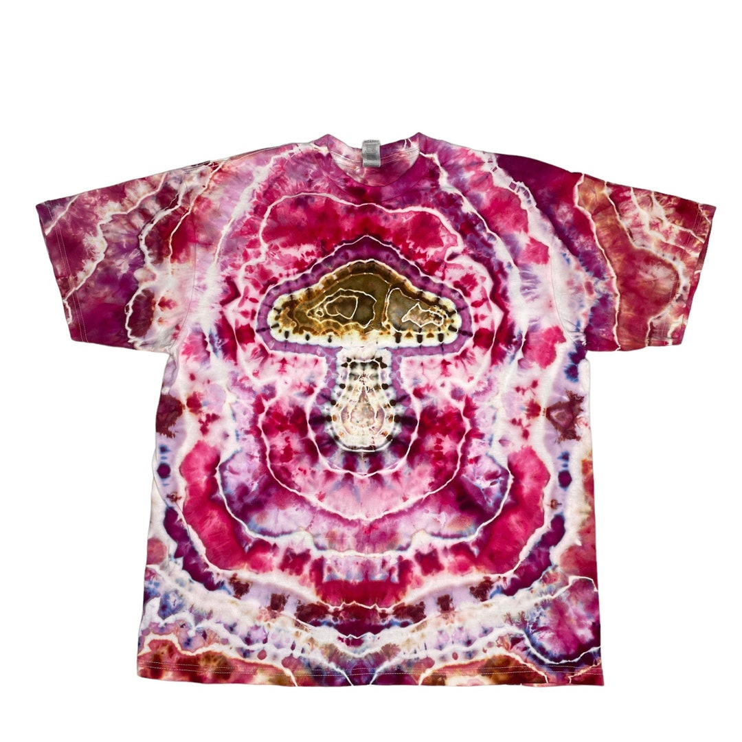 CLEARANCE / Mushroom Tie Dye Shirt / XL / Unisex / Adult / Ice Dye / Short Sleeve / Hand Dyed ...