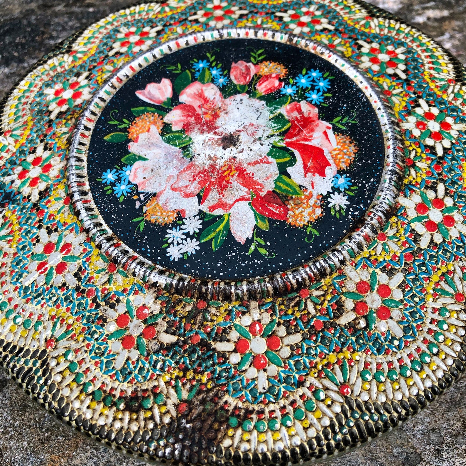 Flower Vintage Tin Canister Floral Vintage Tin Storage Old - Etsy