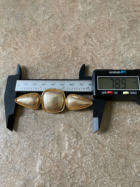 Napier Brooch, Gold Tone with Baroque Pearls, Vintage… - Gem