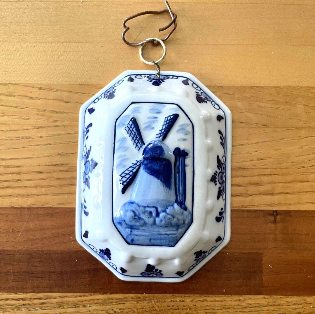 Delft Hand Painted Pottery Windmill Mold Wall Hanging #24 - Etsy