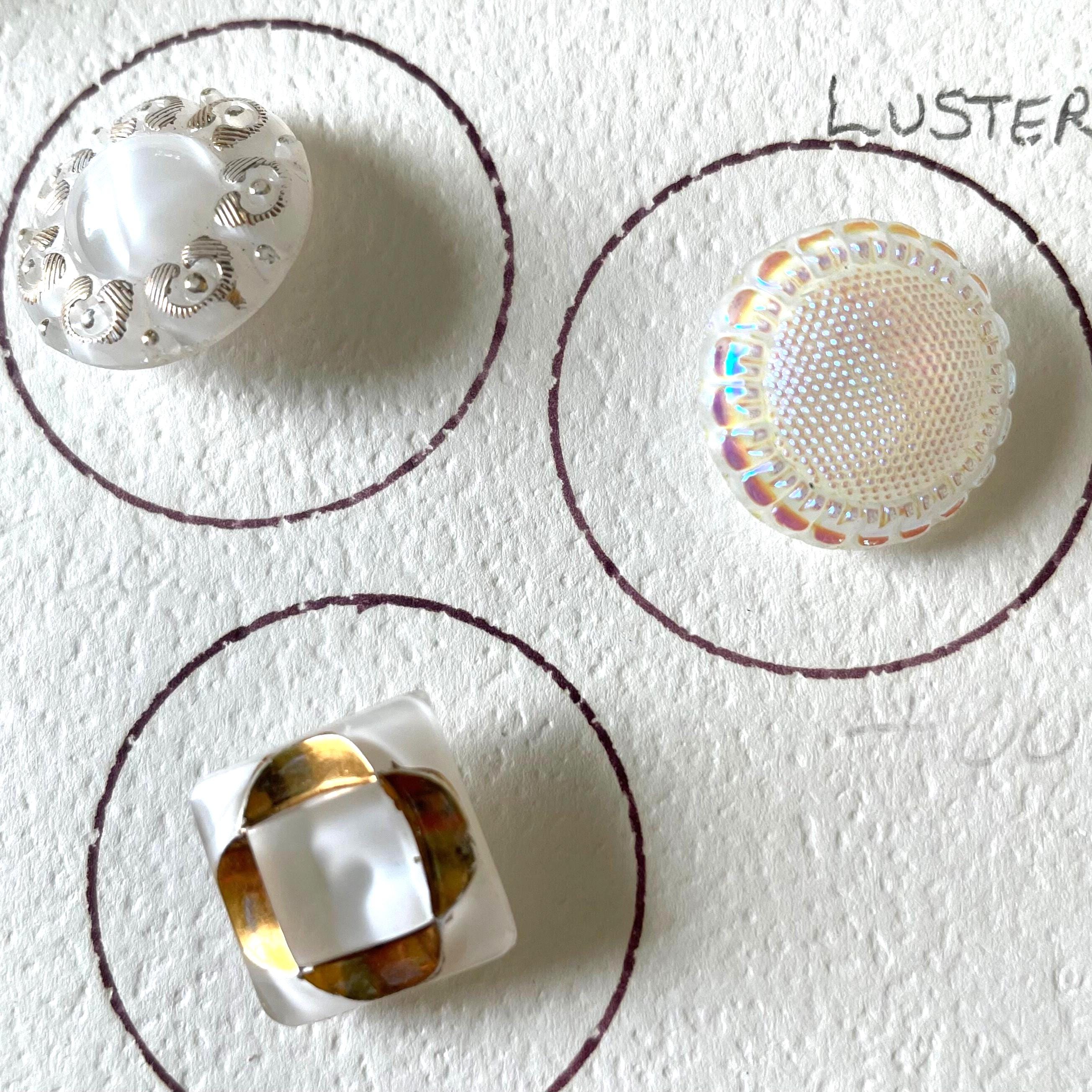 Vintage Moon Glow Glass Button Lot: Assorted Colors, 30 Pieces - Etsy