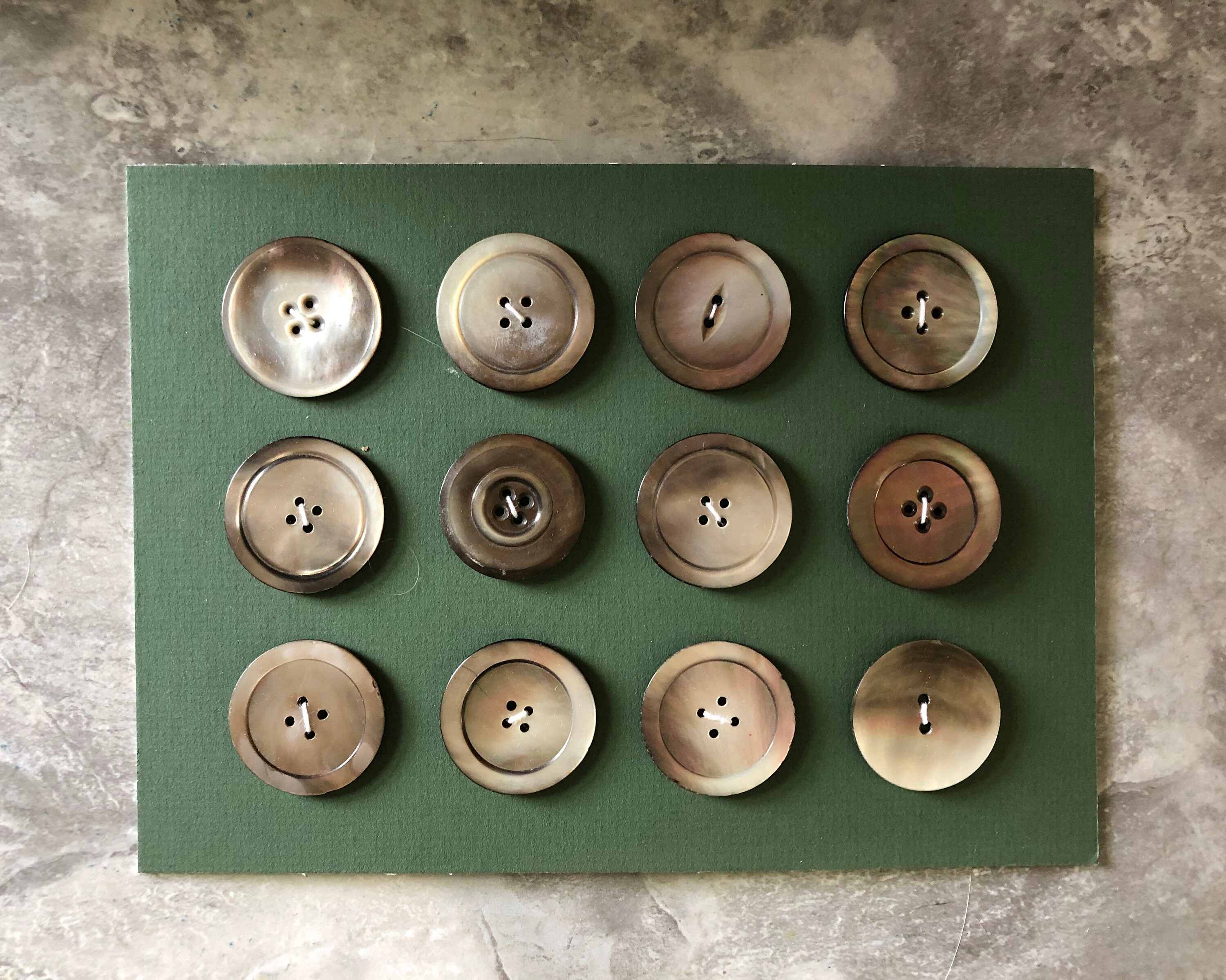 Collection of Gray MOP Buttons Vintage Large Size 2 and 4 | Etsy