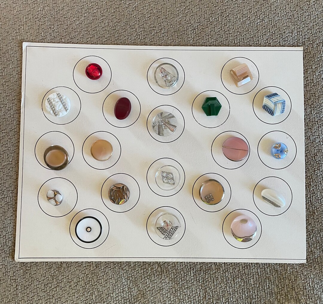 Vintage Glass Luster Button Lot: 30 Assorted Shank Buttons - Etsy