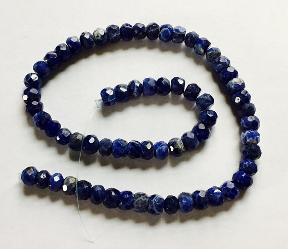 Sodalite Bead Strand Faceted Sodalite Rondelle Beads 8mm x | Etsy