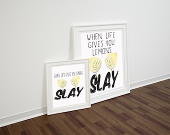 When Life Gives You Lemons Make Lemon Drops Wall Art A2 A3 - Etsy