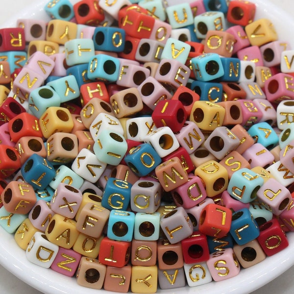 Square Alphabet Letter Beads - Etsy